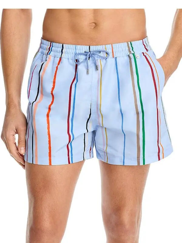 Paul Smith Cairo Stripe 3" Swim Shorts - Light Blue
