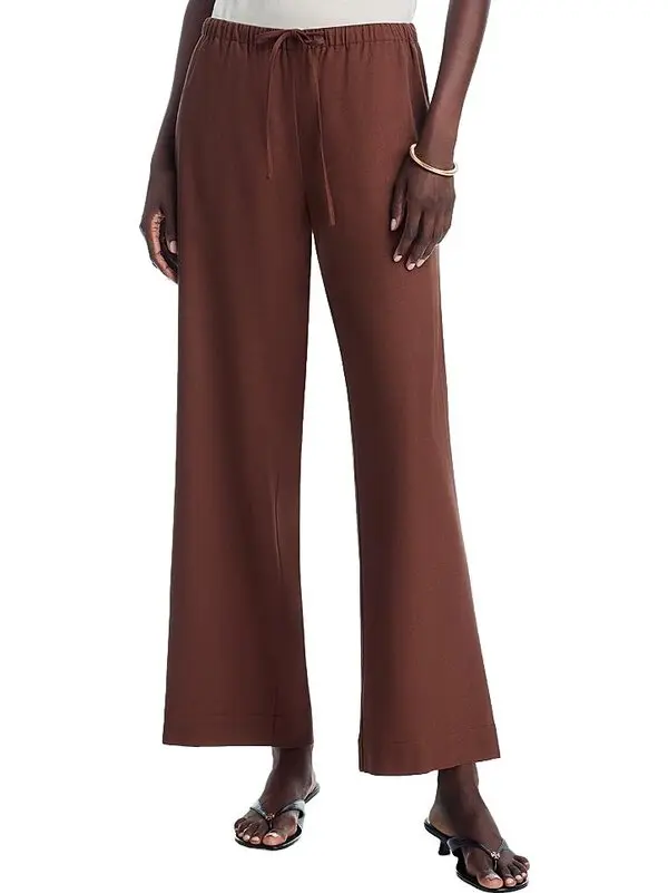 SINGLE THREAD Tie Front Pants - Cool Brown