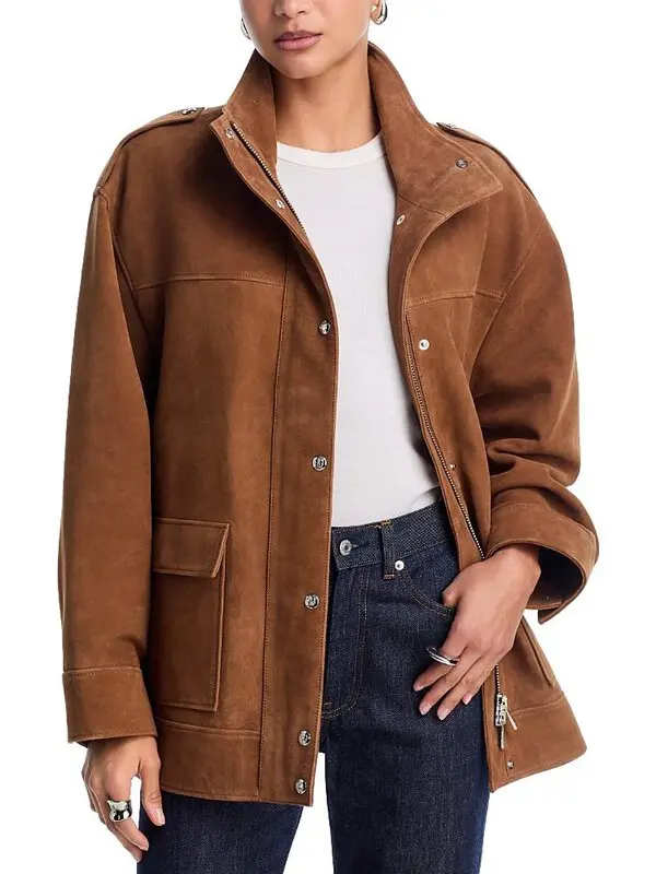 ANINE BING Roux Suede Jacket - Brown