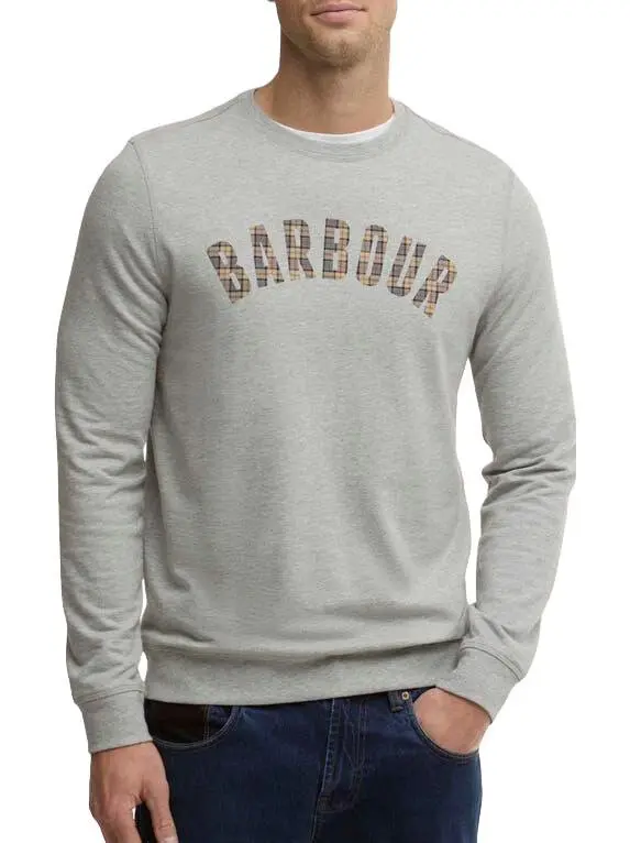 Barbour Berwick Cotton Graphic Sweatshirt - Grey Marl
