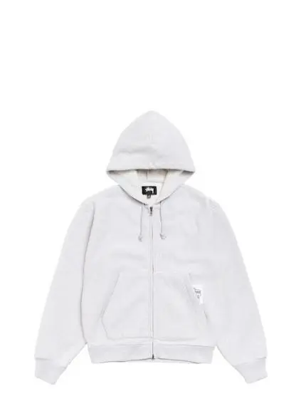 StÜssy Patch Zip Knit Hoodie - Ash Heather