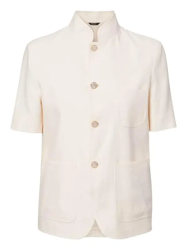 Loro Piana Linen And Wool Shirt - White