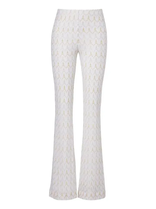 Missoni Lamé Flared Pants - White