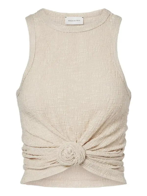 Magda Butrym Floral-appliqué Tank Top - Beige