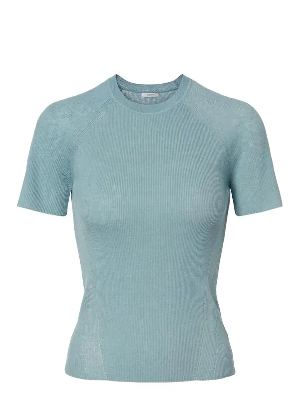 JOSEPH Belarb Ribbed-knit T-shirt - Blue