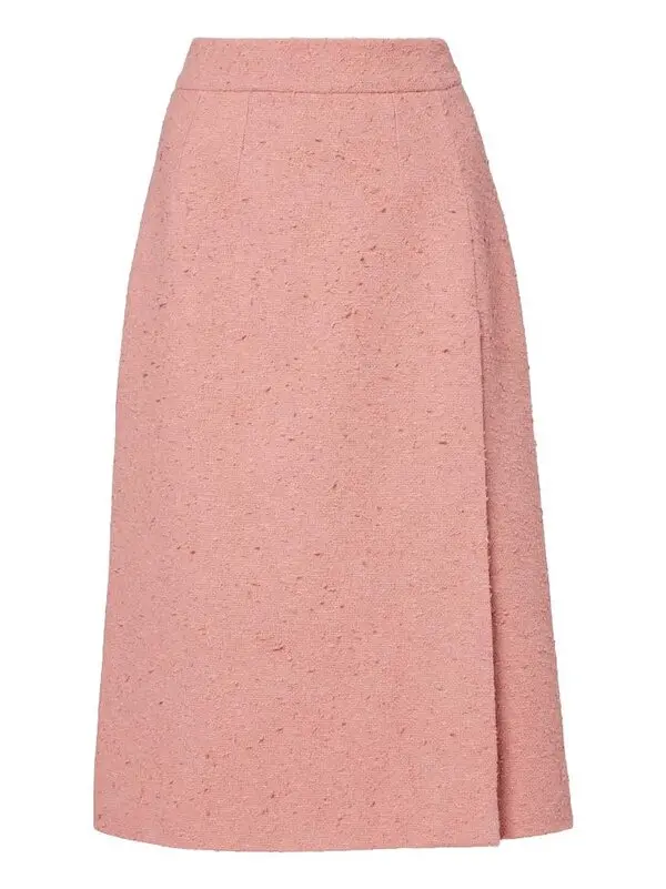 Dolce & Gabbana Cotton-blend Midi Skirt - Pink
