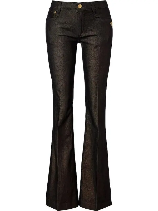Roberto Cavalli Embellished Flared Jeans - Brown
