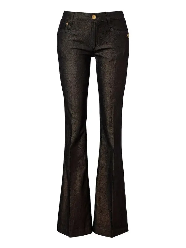 Roberto Cavalli Embellished Flared Jeans - Brown