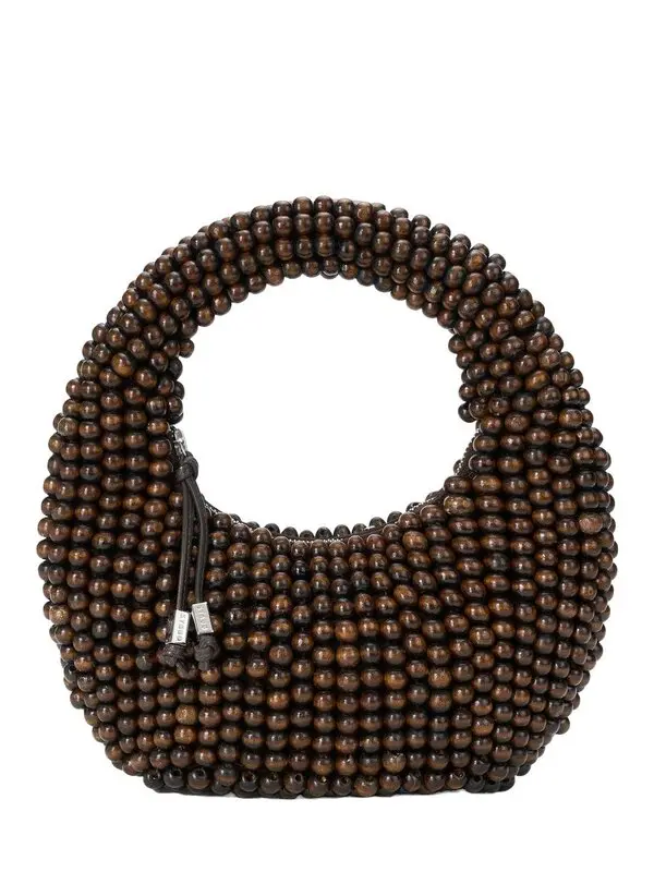 Staud Reef Beaded Bag - Dark Brown