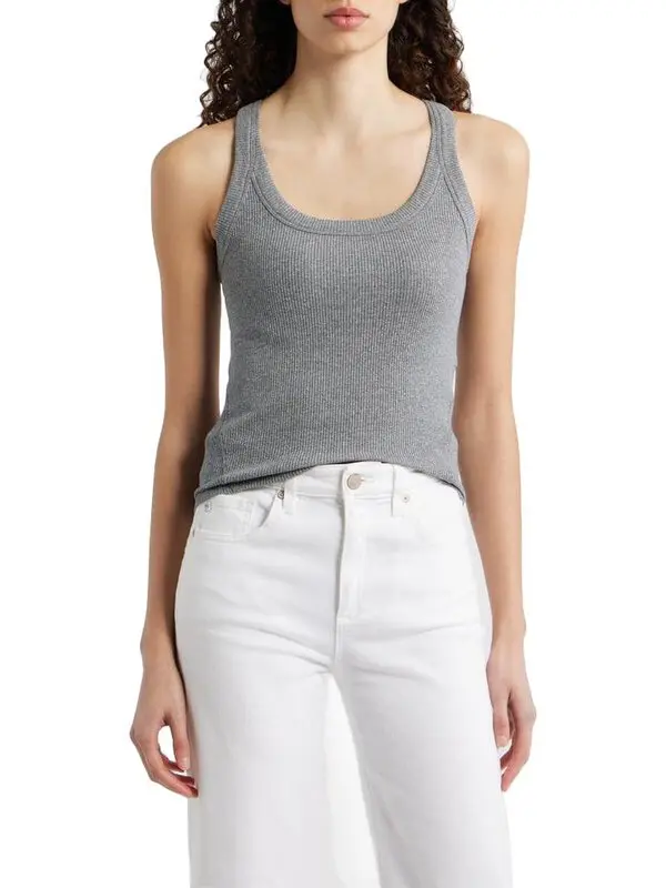 Rag & Bone The Essential Rib Tank - Heather Grey