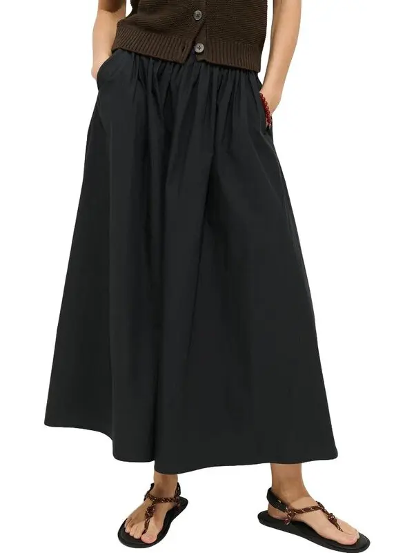 ALEX MILL Poplin Maxi Skirt - Black