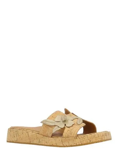 L'AMOUR DES PIEDS Aldara Slide Sandal - Natural/gold