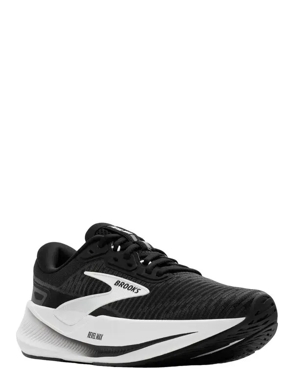Brooks Revel Max Running Shoe - Black/grey/white