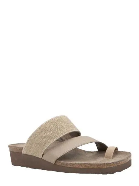 Naot Sia Toe Loop Sandal - Beige/beige Elastic