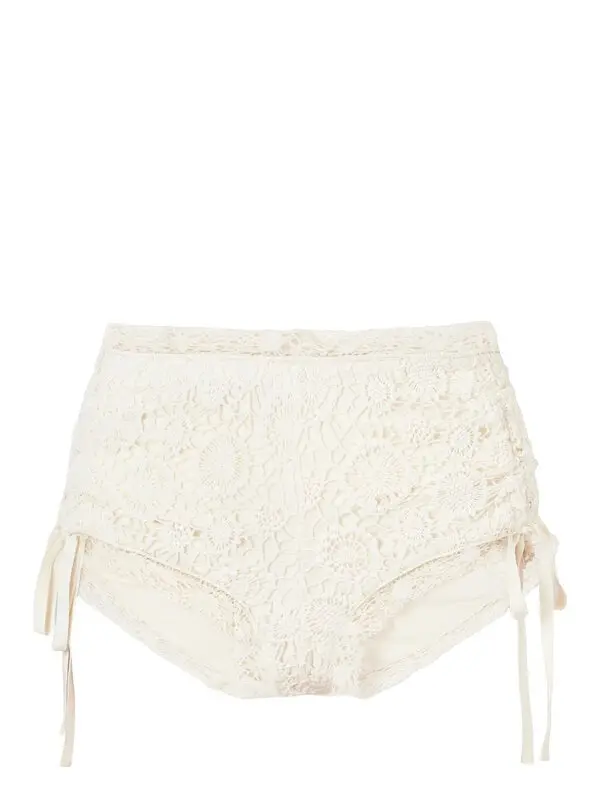 Isabel Marant Crocheted Cotton Yeliz Shorts - White
