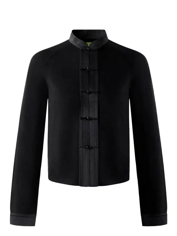 Shanghai Tang High-neck Cardigan - Black