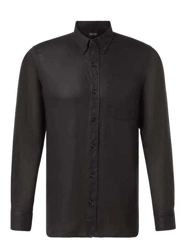 TOM FORD Gabardine Shirt - Black