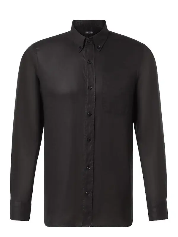 TOM FORD Gabardine Shirt - Black