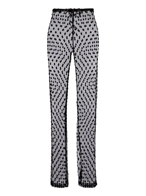 Dries Van Noten Polka-dot Slim Pants - Black