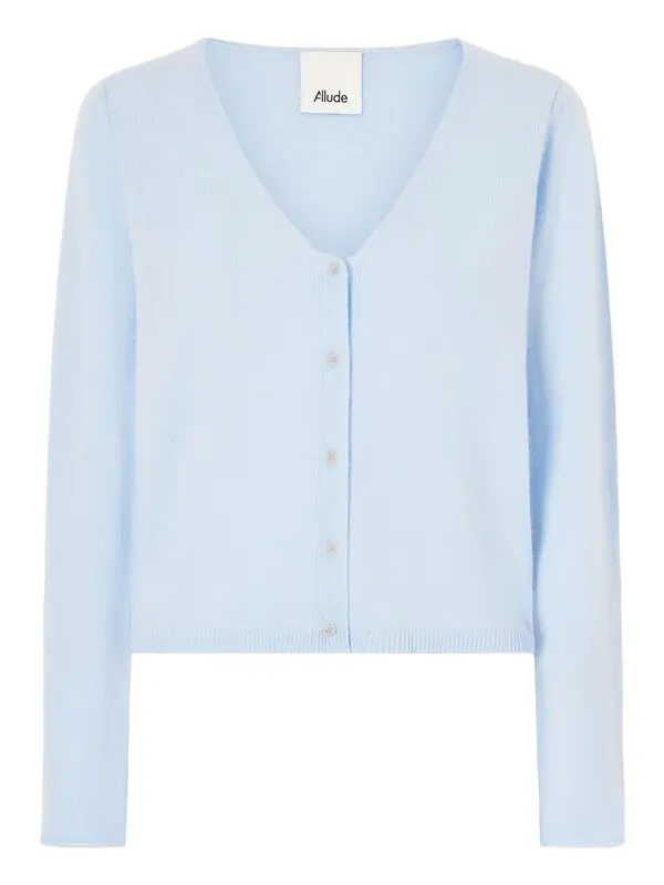 ALLUDE Cashmere Cardigan - Light Blue