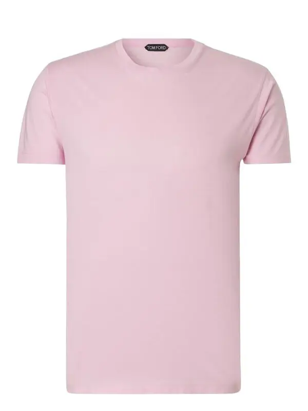 TOM FORD Cotton And Silk Jersey T-shirt - Pink