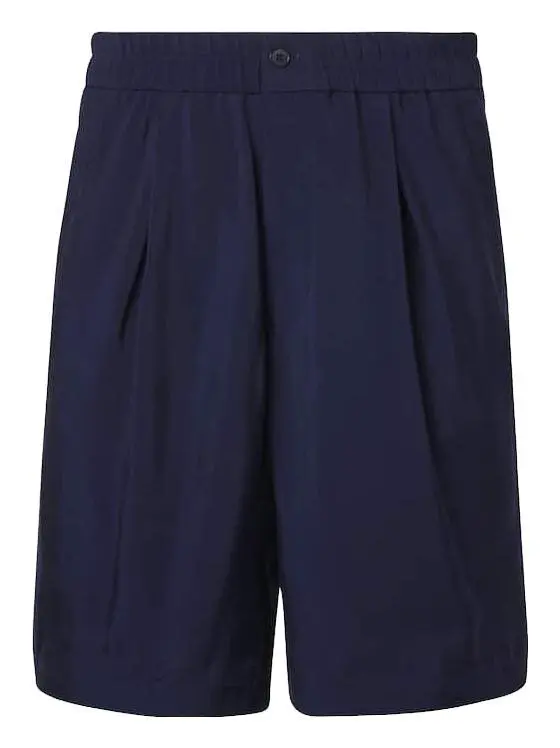 Giorgio Armani Natté Bermuda Shorts - Blue