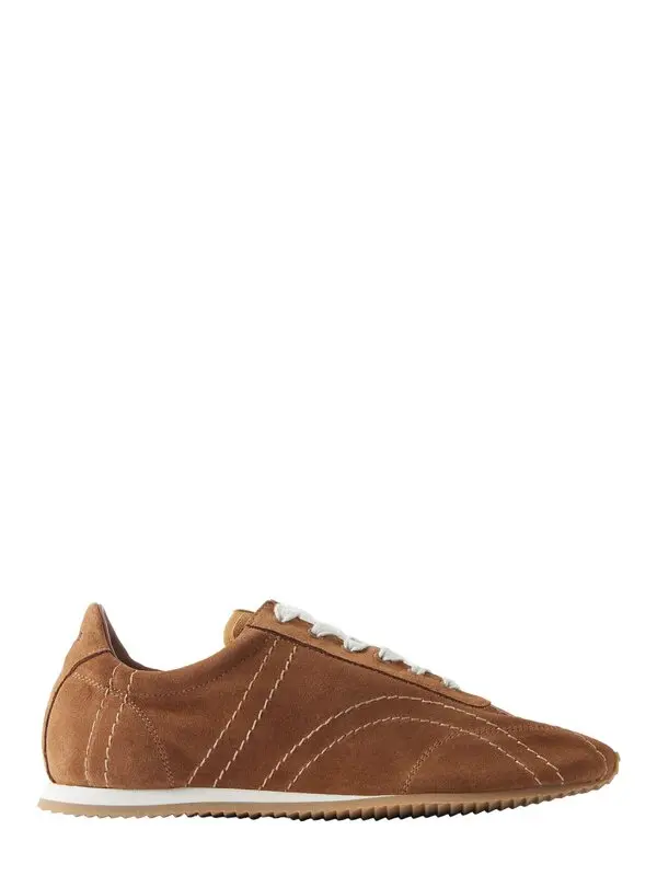 TOTEME Flex Suede Sneakers - Copper