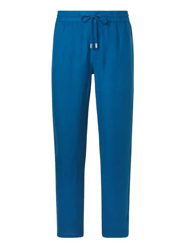 Vilebrequin Linen Tapered Trousers - Blue