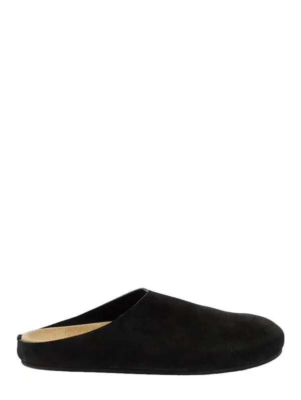 THE ROW Lucca Suede Slip-on Loafers - Black
