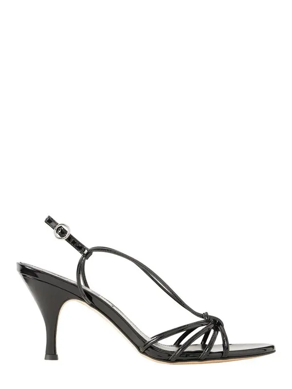 AeydĒ Solange Patent-leather Sandals - Black