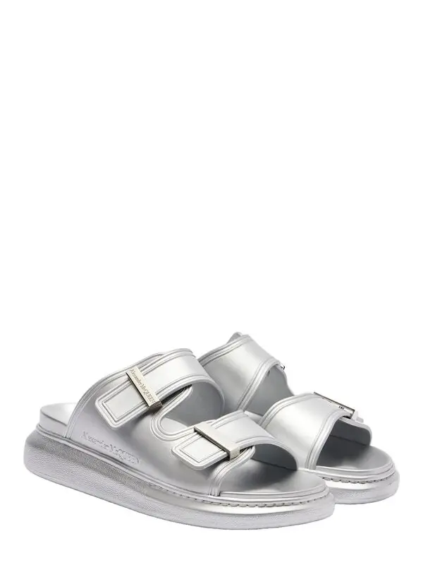 Alexander McQueen Rubber Slides - Silver