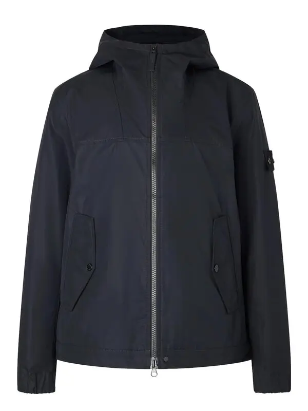 Stone Island Logo-appliquéd Hooded Parka - Black