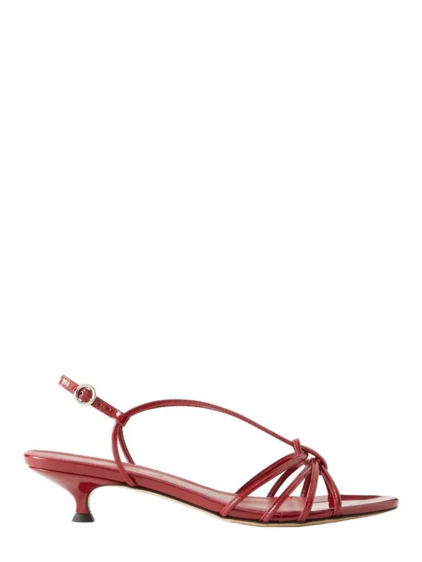 AeydĒ Amara Patent-leather Sandals - Red