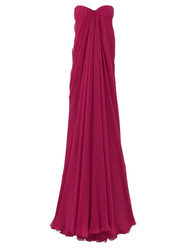 Alexander McQueen Evening Bustier Dress - Pink