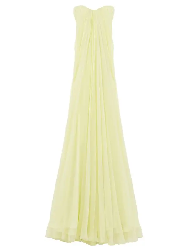 Alexander McQueen Evening Bustier Dress - Yellow