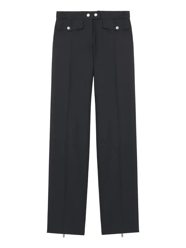 Alexander McQueen Straight Leg Trousers - Black