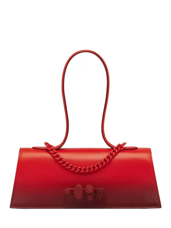 Alexander McQueen Jewelled Top Handle Bag - Red