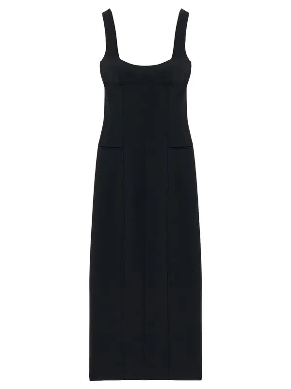 Alexander McQueen Corset Midi Dress - Black
