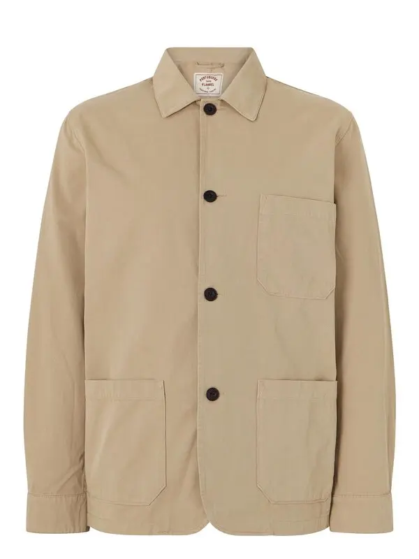 Portuguese Flannel Cotton-twill Chore Jacket - Neutrals