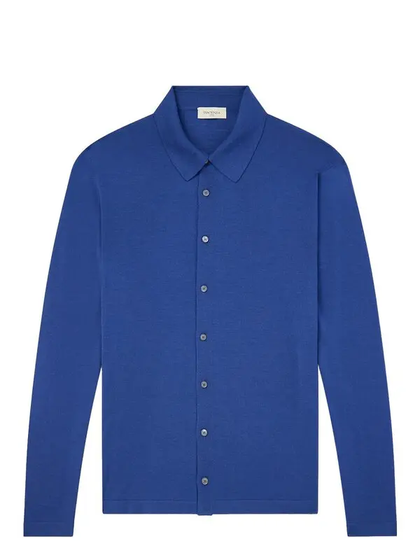 PIACENZA CASHMERE 1733 Virgin Wool Shirt - Blue