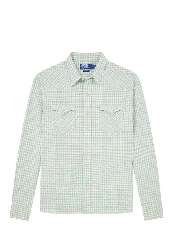 Polo Ralph Lauren Gingham Cotton-flannel Shirt - Green