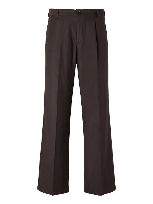 Oliver Spencer Orsman Wide-leg Linen Blend Trousers - Brown