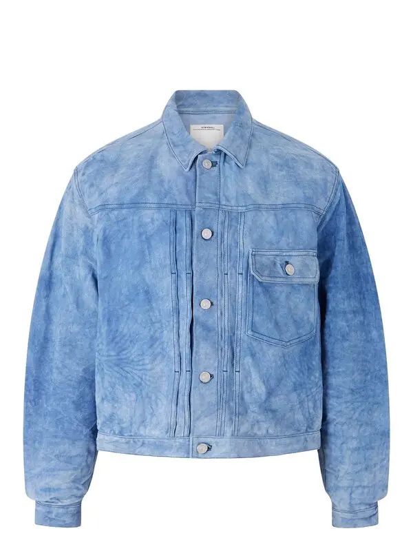 Visvim 102x Cropped Leather Jacket - Indigo