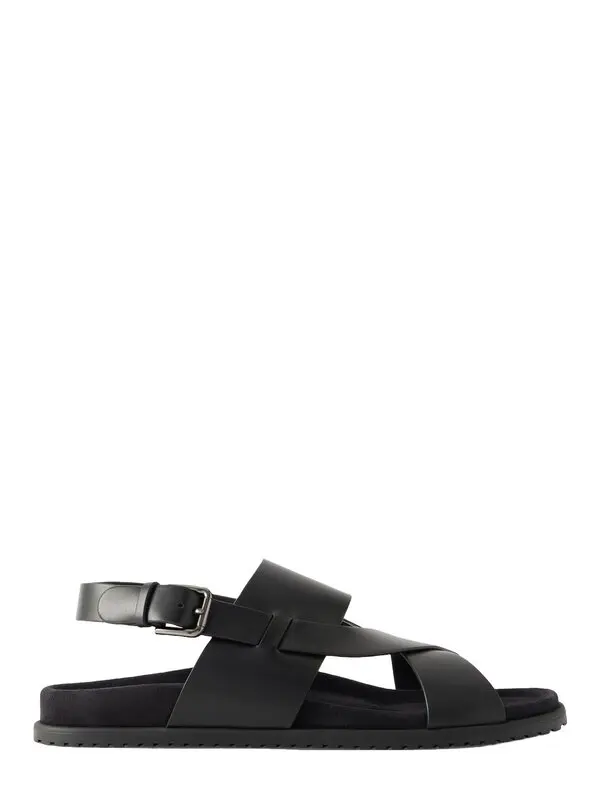Dolce & Gabbana Buckled Leather Sandals - Black
