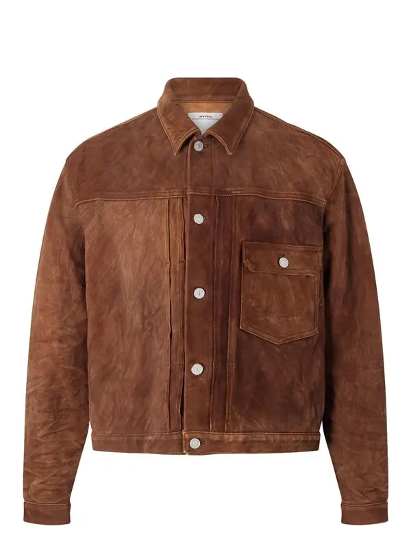 Visvim 102x Cropped Leather Jacket - Brown