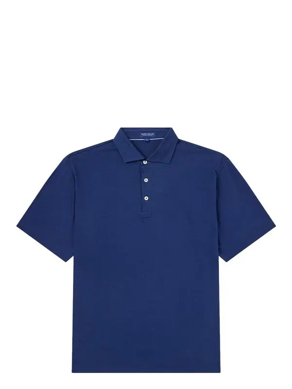 Peter Millar Excursionist Stretch-cotton And Modal-blend Polo Shirt - Blue
