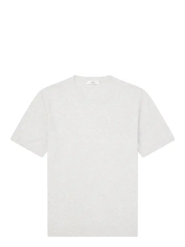 Mr P. Organic Cotton And Cashmere-blend T-shirt - White