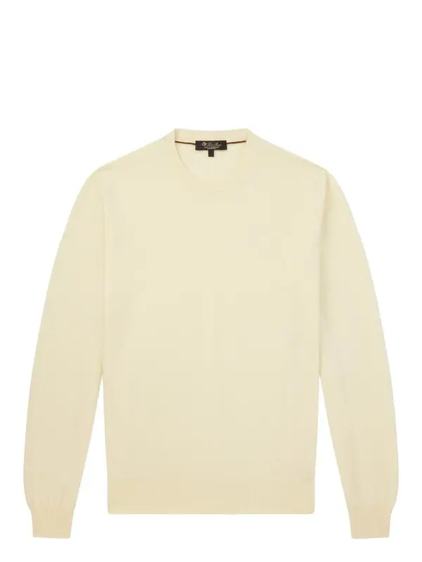 Loro Piana Slim-fit Baby Cashmere Sweater - Yellow