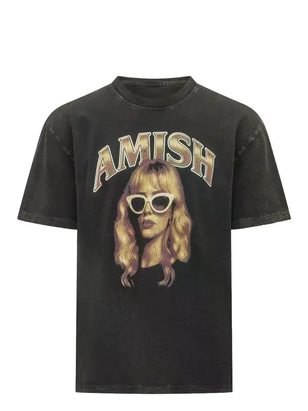 AMISH Graphic-print T-shirt - Black
