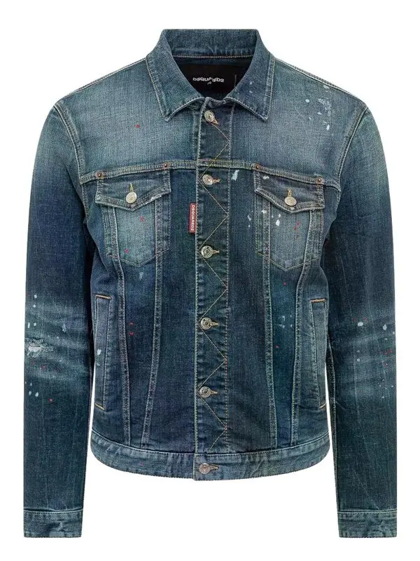 Dsquared2 Buttoned Denim Jacket - Blue